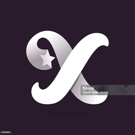 X 알파벳 Icon을 스타 곧은에 대한 스톡 벡터 아트 및 기타 이미지 곧은 그런지 이미지 기법 리더십 Istock