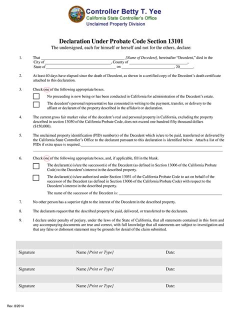 California Under Probate Section Fill Online Printable Fillable