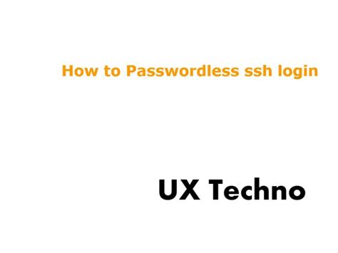 How To Configure Password Less Ssh Login Rlinuxtutorials