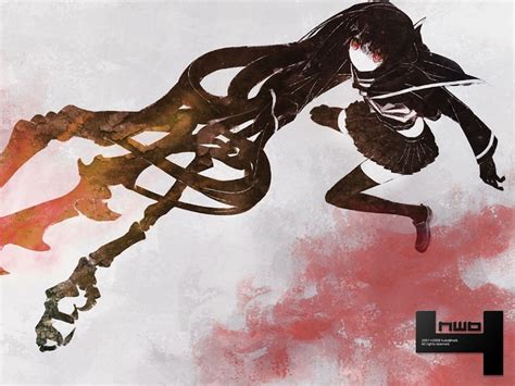 Black Hair Thighboots Black Rock Shooter Claws Skirt Huke Artist