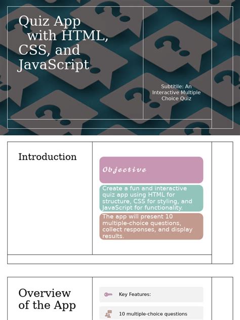 quiz app pdf java script html