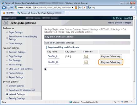 Setting TLS Authentication Information