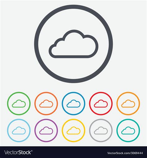 Cloud Sign Icon Data Storage Symbol Royalty Free Vector