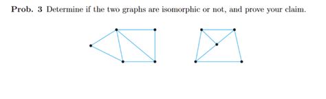 Solved Determine If The Two Graphs Are Isomorphic Or Not Chegg