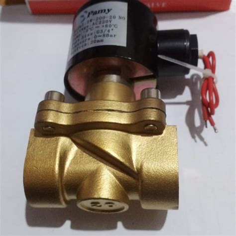 jual solenoid valve kuningan 1 inch ac 220v normal open selenoid no jakarta barat prohidro