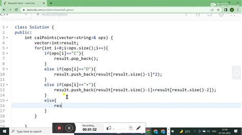 682 Baseball Game Leetcode Solution In C Data Structure And