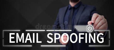 Hand Writing Sign Email Spoofing Concept Meaning Secure The Access And