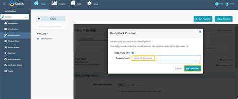 Lock Pipeline Opsmx Isd Documentation