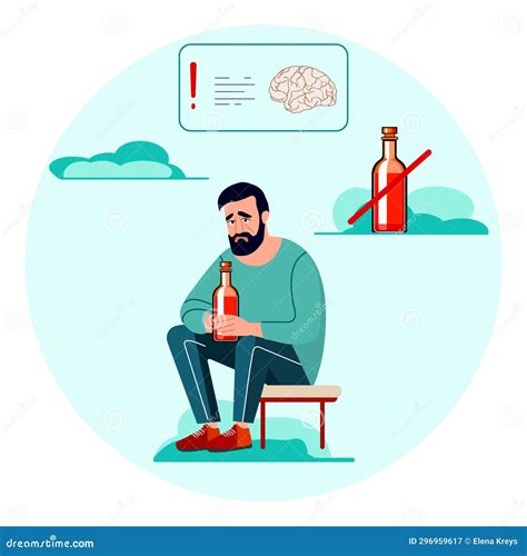 Drunk Bottle Illustration Cartoon Vector 131386897