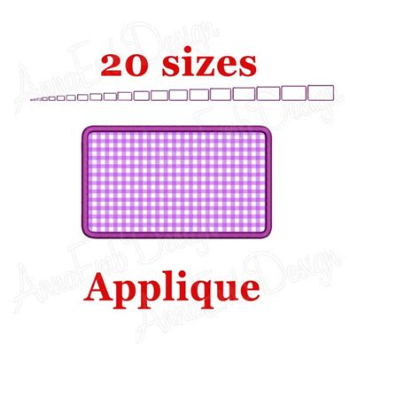 Rectangle Applique Embroidery Design Rectangle Monogram App Inspire