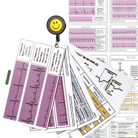 Buy Ekg Nursing Badge Buddy Ecg Reference Card Cardiac Rhythmlab Valuecardiac Drips12 Lead