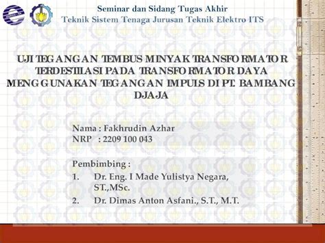 Pdf Uji Tegangan Tembus Minyak Transformator Terdestilasi Pada
