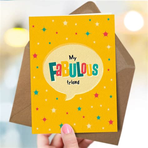 Friendship Card ‘my Fabulous Friend By The Typecast Gallery
