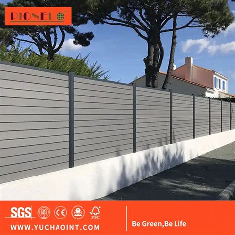 Building Security Privacy Garden Wall Fence Wpc Fence Aluminum Post