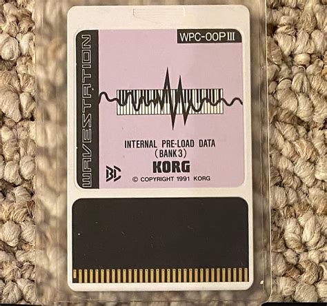 Korg Wpc Oop Iii Wavestation Internal Pre Load Data Card Reverb