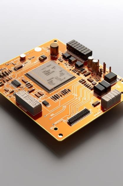 Premium Photo Chips On Motherboard Generative AI