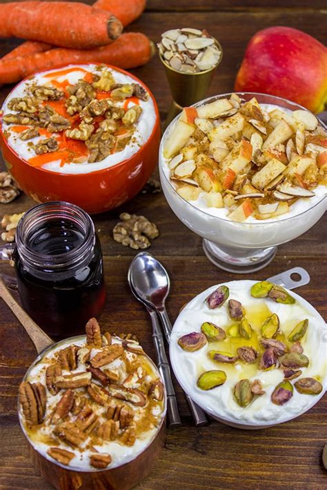 Greek Yogurt With Nuts Honey And Maple Syrup