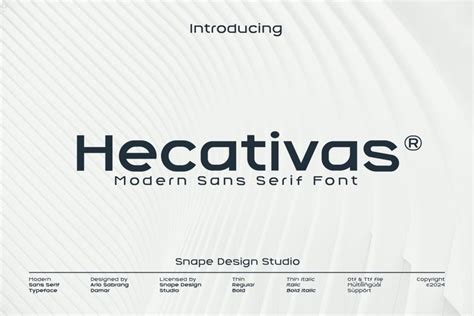 hecativas modern sans serif font