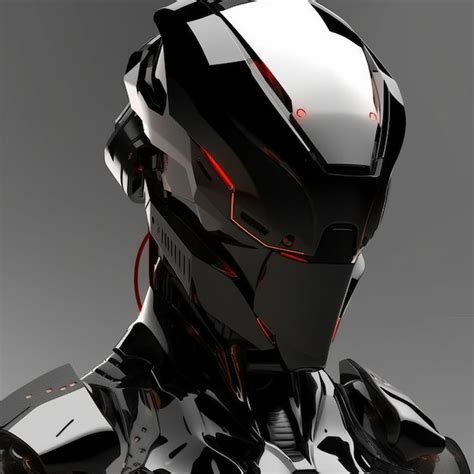 Premium Photo Robot Helmet Cyborg Scifi Armor