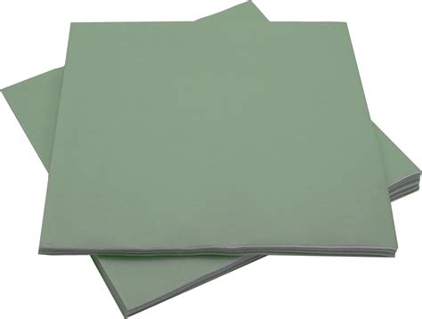 Servietten Tischdeko Grün Salbei Papierservietten 40 x 40 cm Partydeko