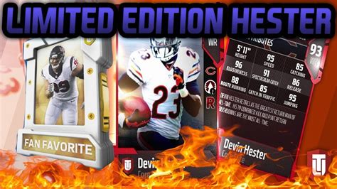 Limited Edition Devin Hester Fan Favorite Pack Madden 18 Ultimate