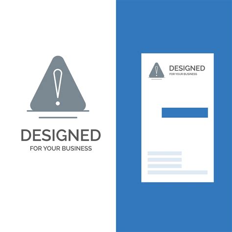 Alert Danger Warning Logistic Grey Logo Design And Business Card Template 13174052 Vector Art At