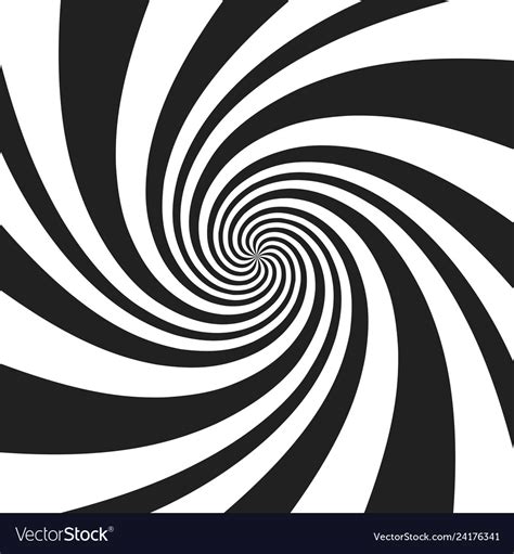 Psychedelic Spiral With Radial Gray Rays Swirl Vector Image