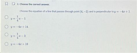 Solved Choose The Correct Answerchoose The Equation Of A