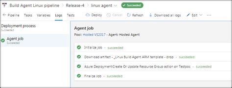 how to create self hosted linux build agent using azure release