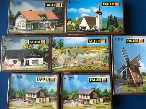 Faller N Model Train Building Kits 7 Unbuilt Kits Catawiki