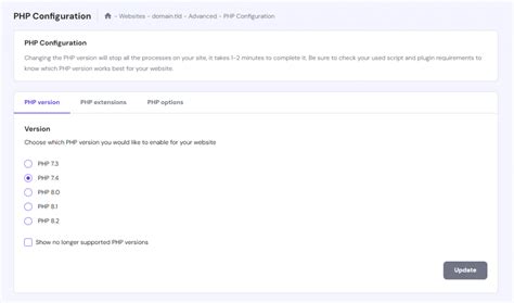 How To Change PHP Version Of A Website Without Breaking It