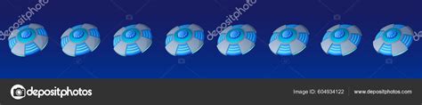 Flying Ufo Saucer Animation Sprite Sheet Effect Alien Spaceship
