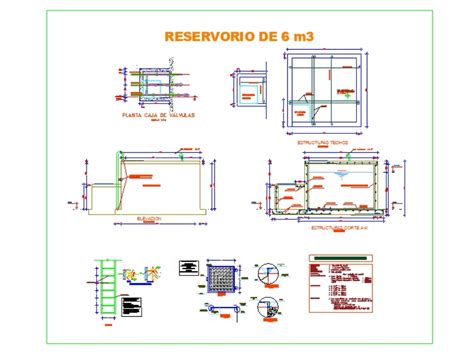 Reservorio De 7m3 En Autocad Descargar Cad 38573 Kb Bibliocad