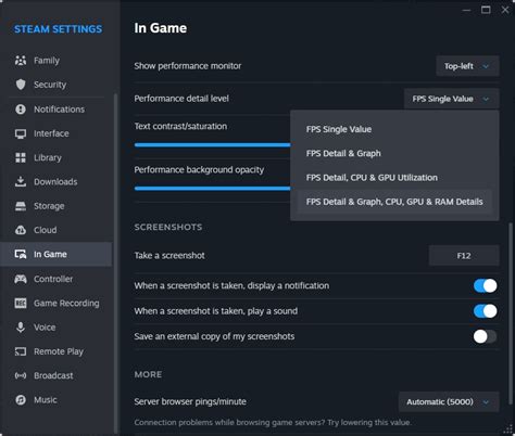 Steam Beta Adds In Game Overlay For Cpu Gpu Usage Ram Temperature