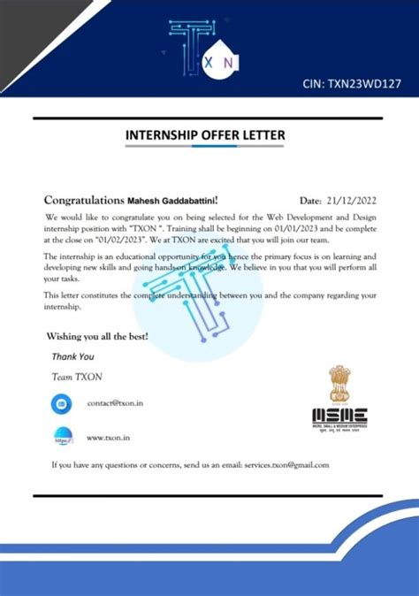 mahesh gaddabattini on linkedin txon intership intershipopportunity