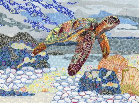 Sea Turtle Collage By Katy Rundle Saatchi Art