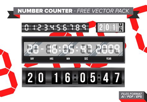 Number Counter Free Vector Pack Download Free Vectors Clipart