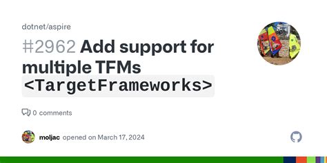 Add Support For Multiple Tfms ` ` · Issue 2962 · Dotnetaspire · Github