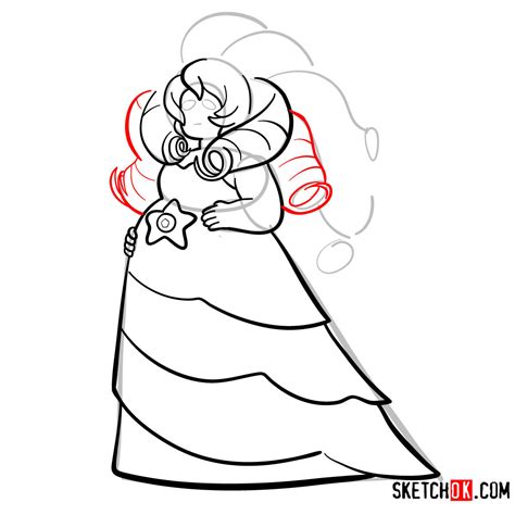 How To Draw Rose Quartz Steven Universe Sketchok Easy Drawing Guides