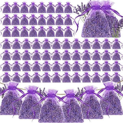 Demissle 160 Pack Lavender Sachets Bags Bulk French Lavender Sachets