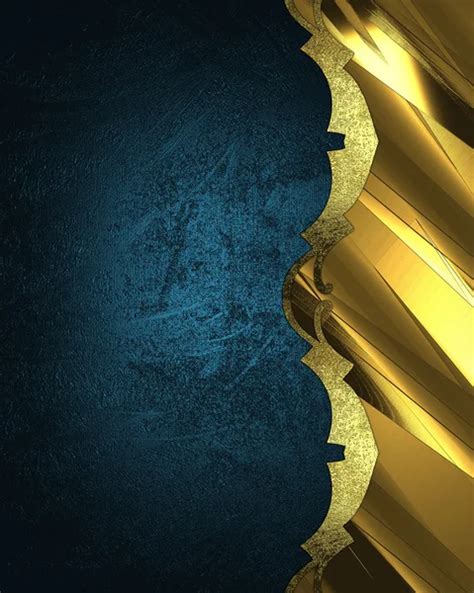 Gold And Blue Background Design