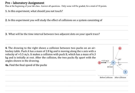 solved pre laboratory assignment due at the beginning of