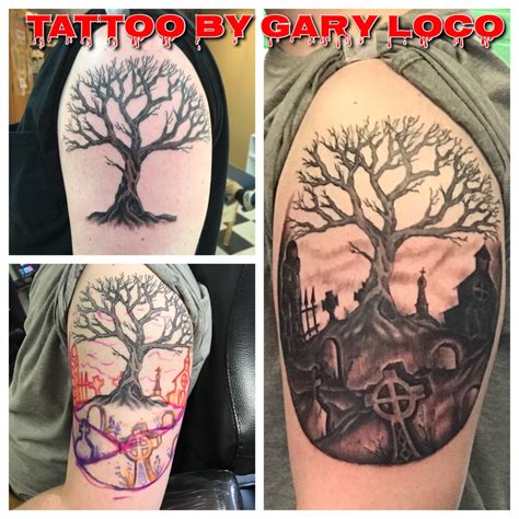 Graveyard Background Tattoo