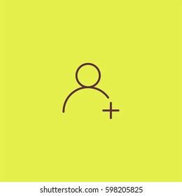 Add Friend Social Media Icon Add Stock Vector Royalty Free 598205825