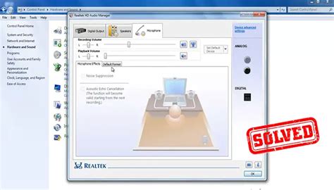Fix Realtek HD Audio Manager Mic Not Working On Windows 11 10 100