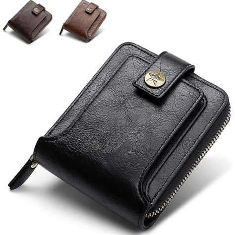 Handväska Män Liten Svart Wallet Rfid Plånbok Plånbok Med Pengar
