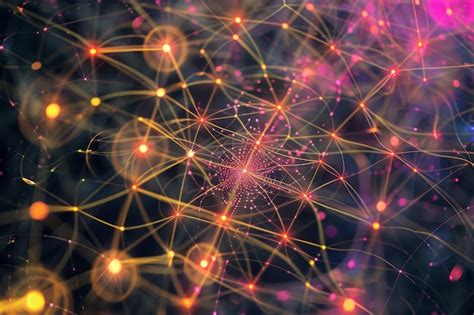 Radial Patterns Representing Nodes In A Network Ai Generated Premium