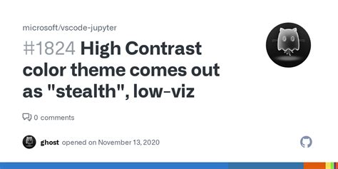 High Contrast Color Theme Comes Out As Stealth Low Viz Issue 1824