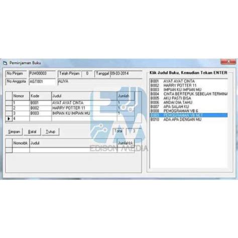 Jual Source Code Aplikasi Perpustakaan Vb6 Di Seller P Store Net Gandukepuh Kab Ponorogo
