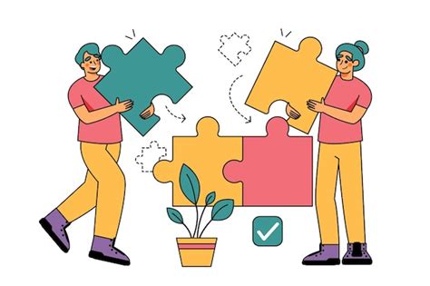 Premium Vector Illustration Of A Team Working To Complement Each Other